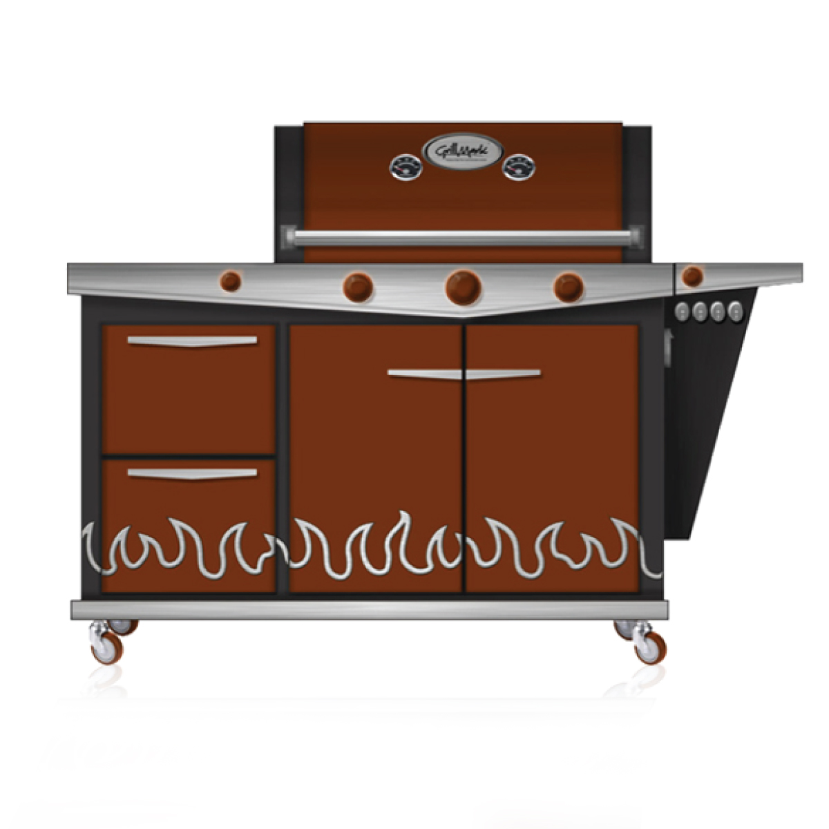 Grill Mark Fire Red Grill